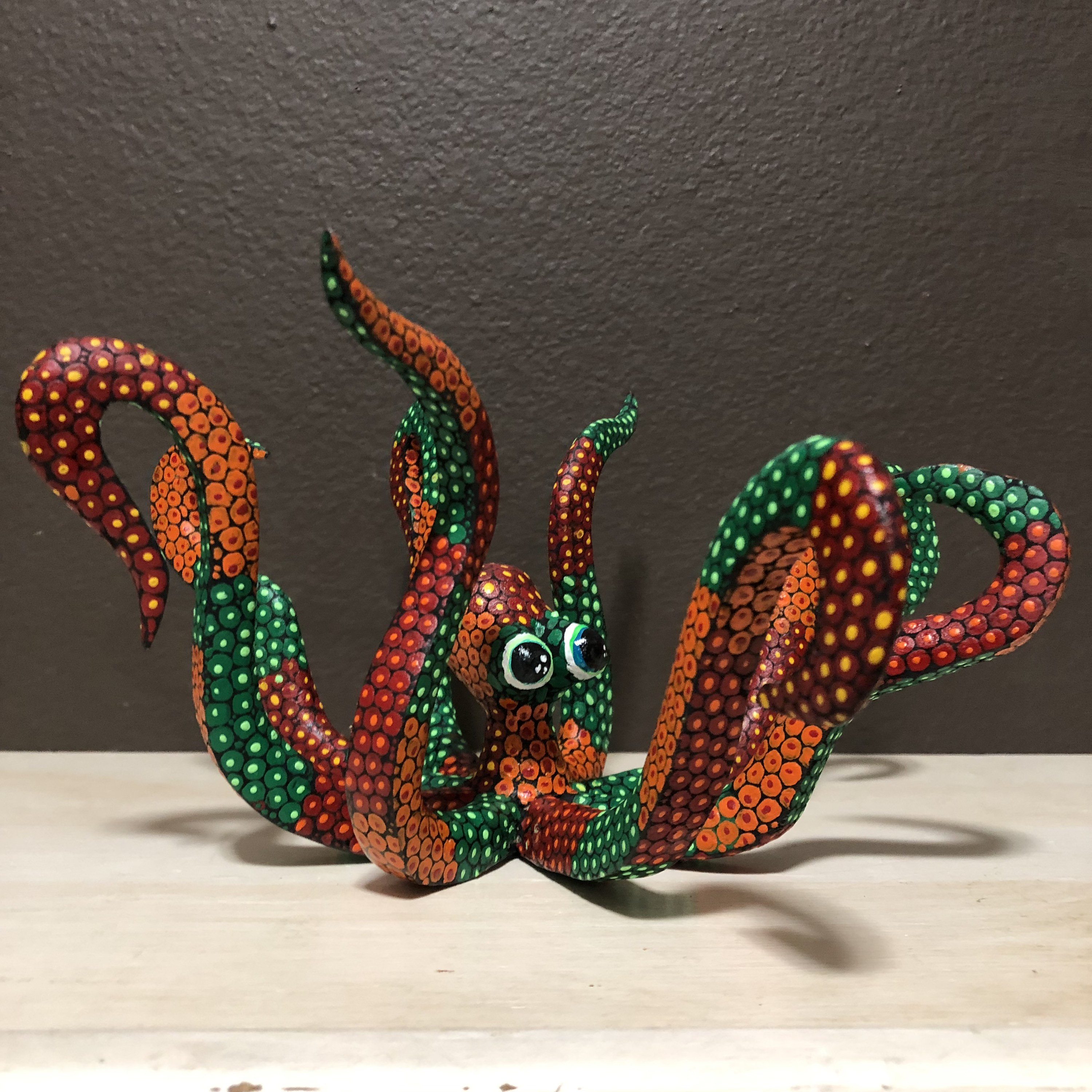 Alebrije Octopus Wood Carving by Esperanza Martinez from Oaxaca, Mexico.