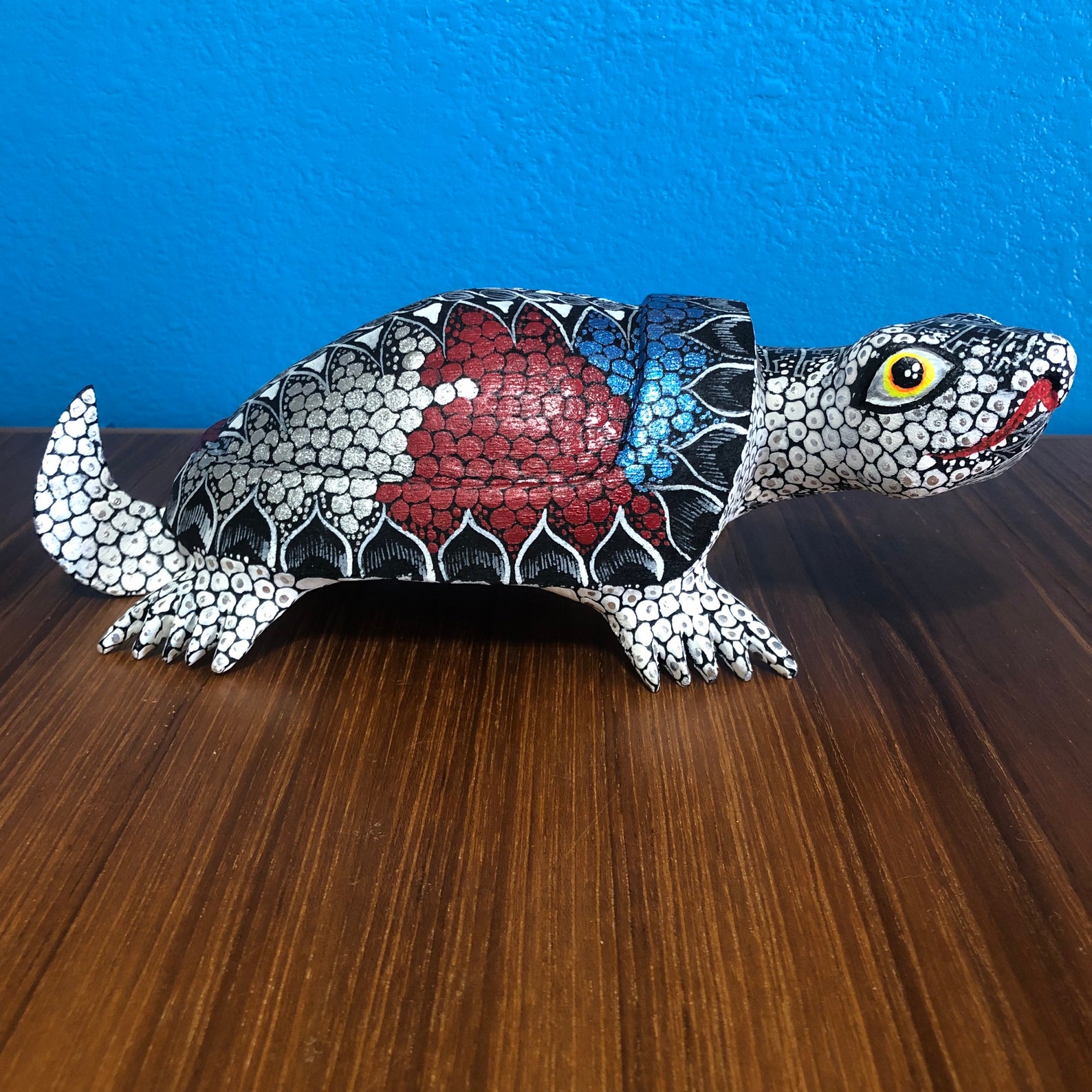 Alebrije Turtle Wood Carving by Esperanza Martinez From Oaxaca, Mexico ...