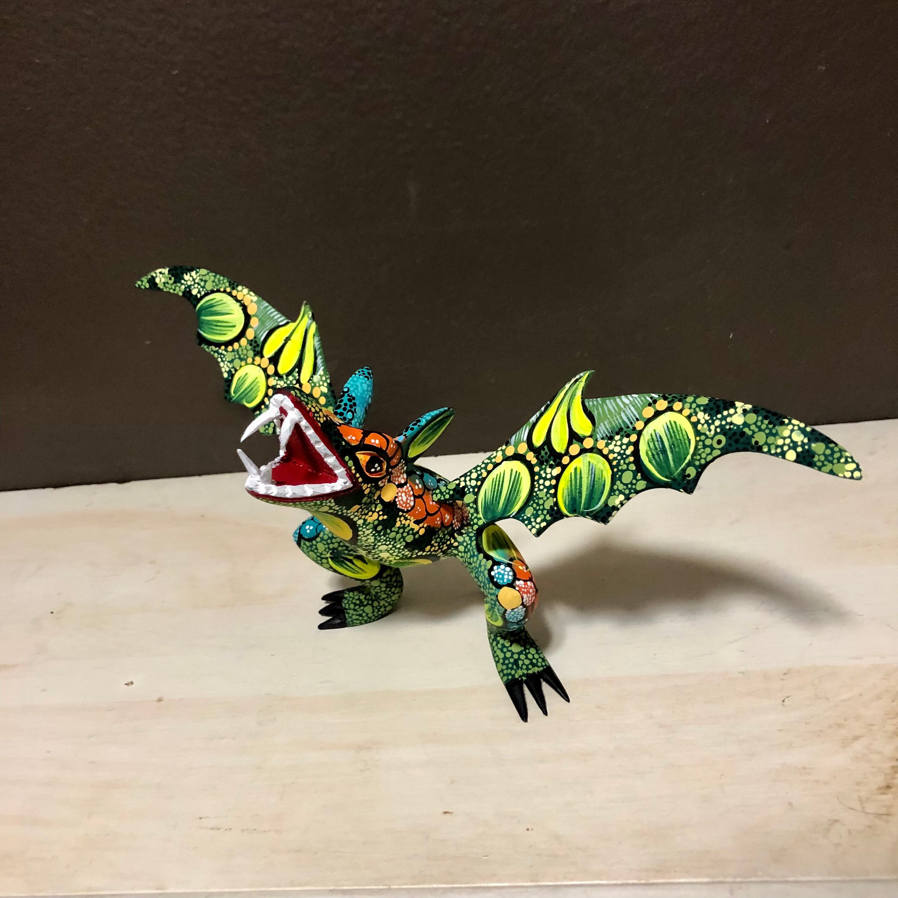 Alebrije Bat Wood Carving by Roberto and Esperanza Martinez from Oaxaca ...