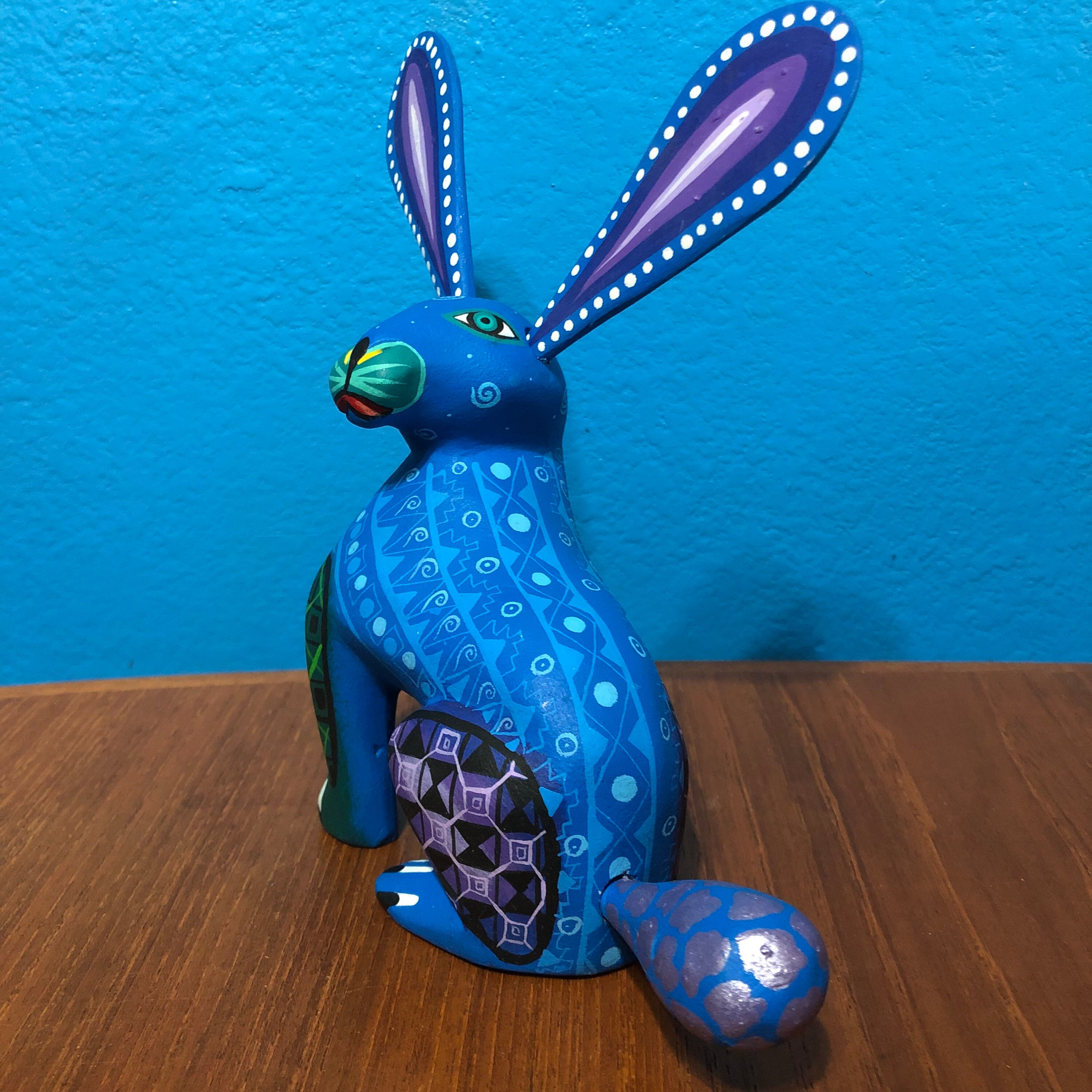 Alebrije Rabbit Handcrafted Wood Carving by Zeny Fuentes & Reyna Piña ...