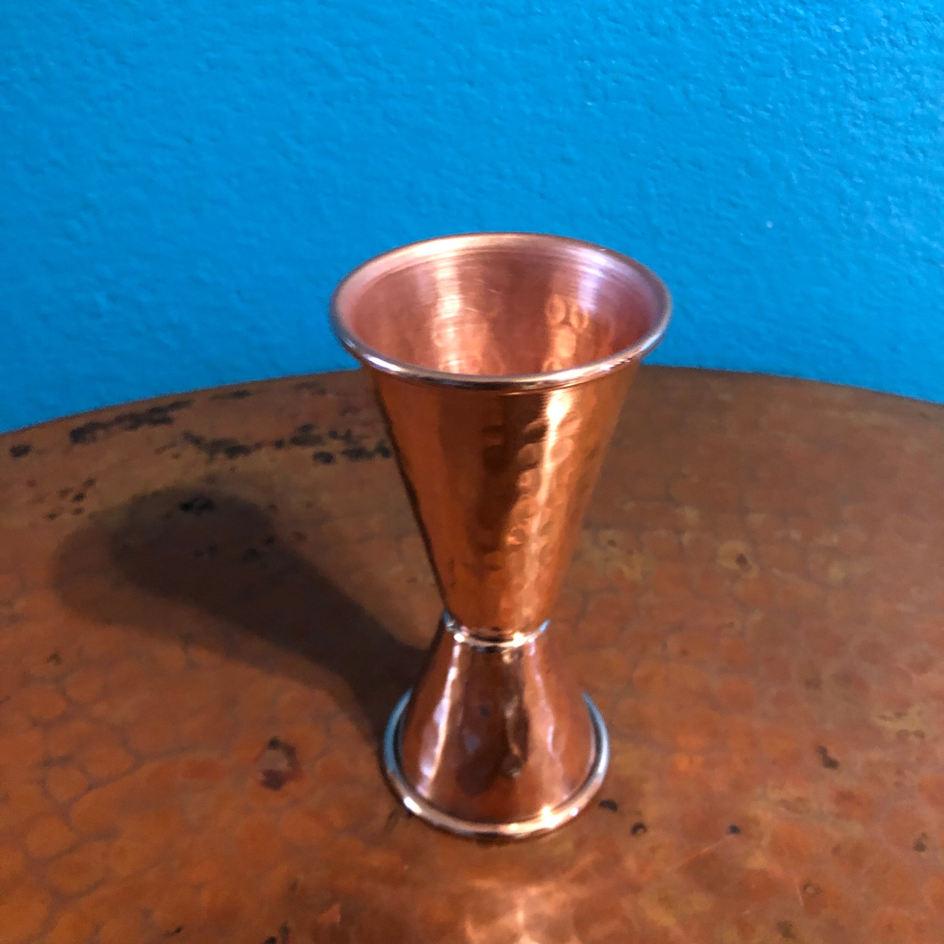 Pure Hammered Copper Jigger 1 oz/2 oz