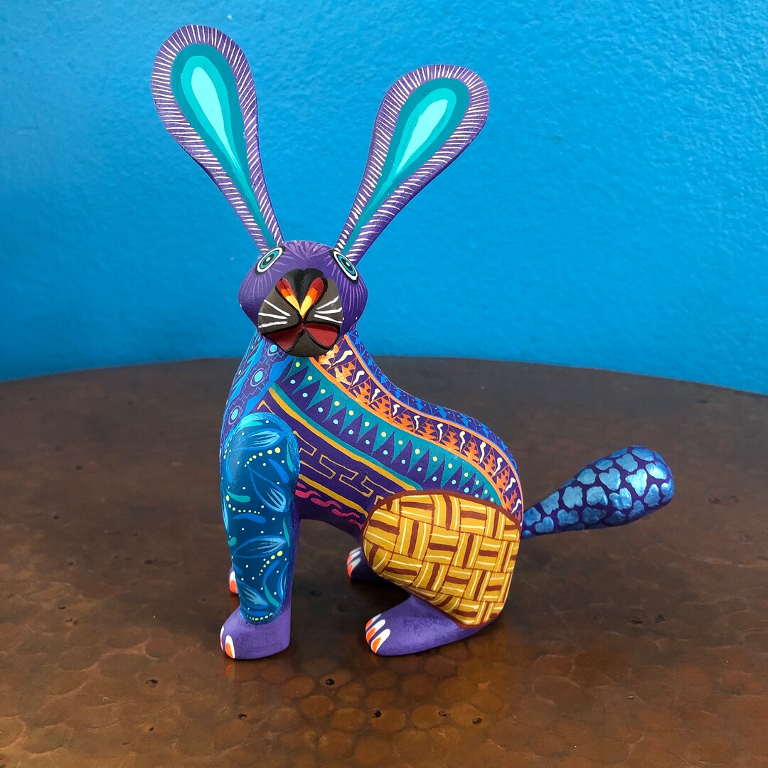 Alebrije Rabbit Handcrafted Wood Carving by Zeny Fuentes & Reyna Piña ...