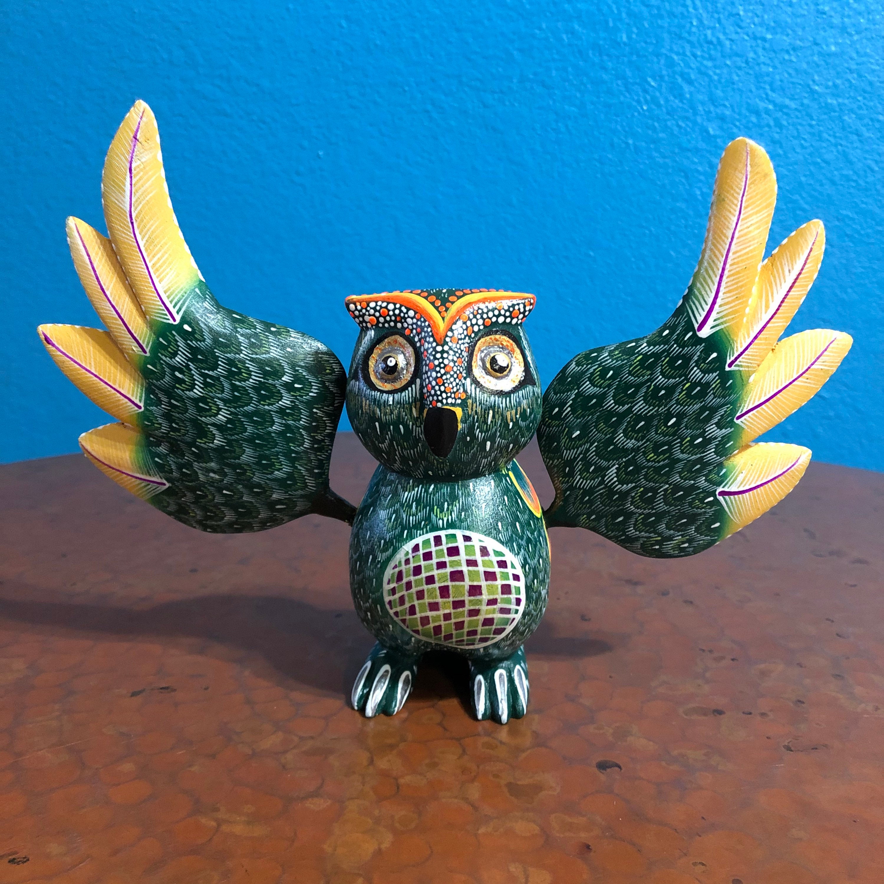 Alebrije Owl Wood Carving by Roberto and Esperanza Martinez from Oaxaca ...