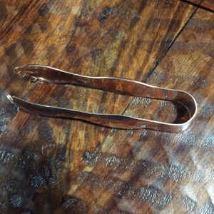 Hammered Copper Serrated Ice Tongs - Etsy
