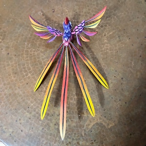 Alebrije Exotic Quetzal Bird Wood Carving by Roberto and Esperanza ...