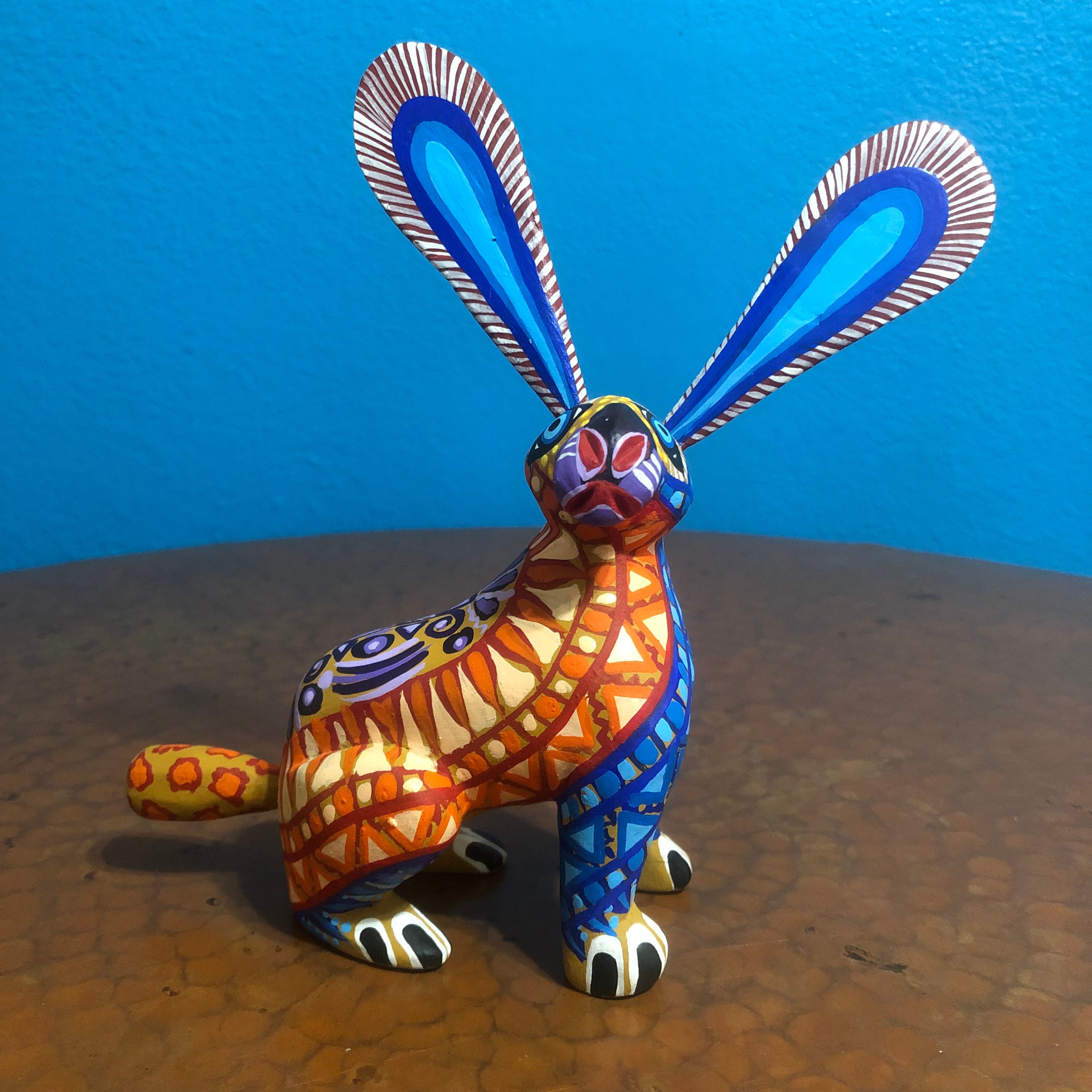 Alebrije Rabbit Handcrafted Wood Carving by Zeny Fuentes & Reyna Piña ...