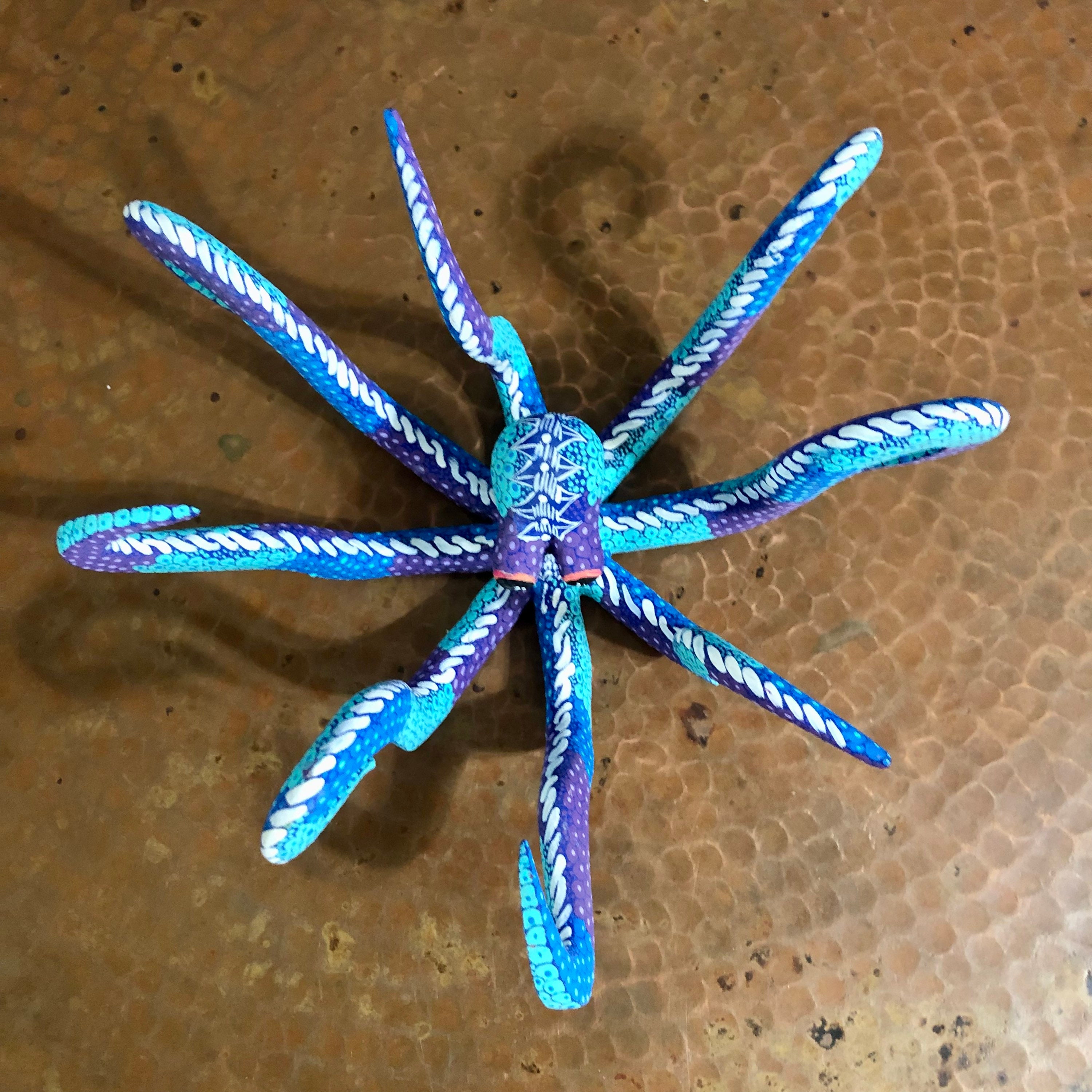 Alebrije Octopus Wood Carving by Esperanza Martinez from Oaxaca, Mexico.