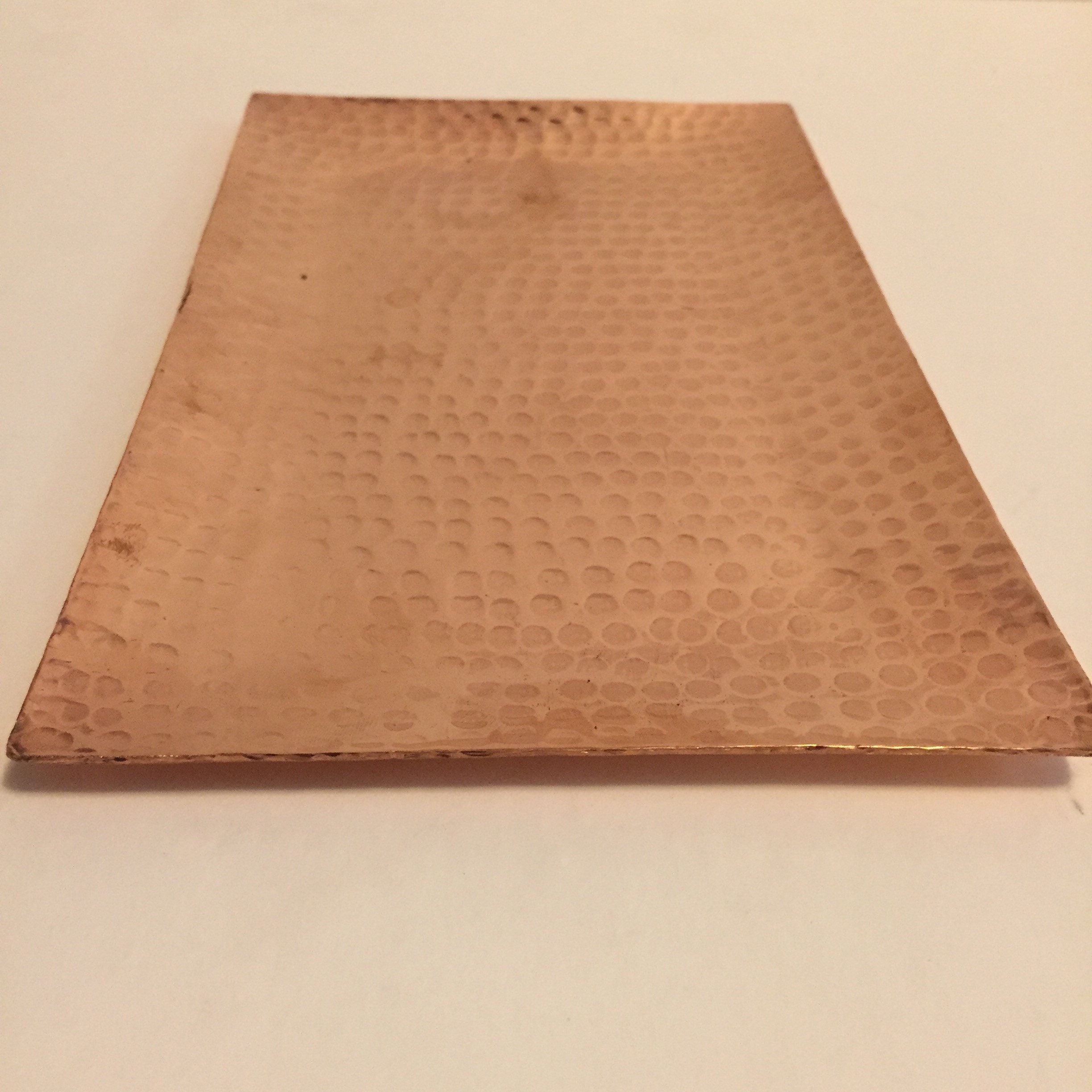 Pure Hammered Copper Valet Tray - 8 x 5
