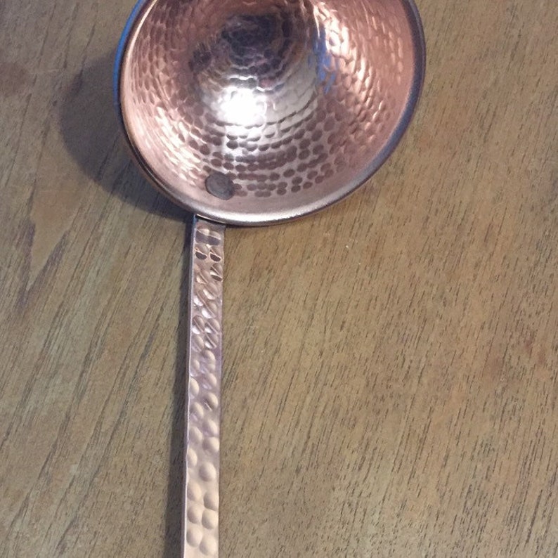 Pure Hammered Copper 6oz Ladle - Etsy