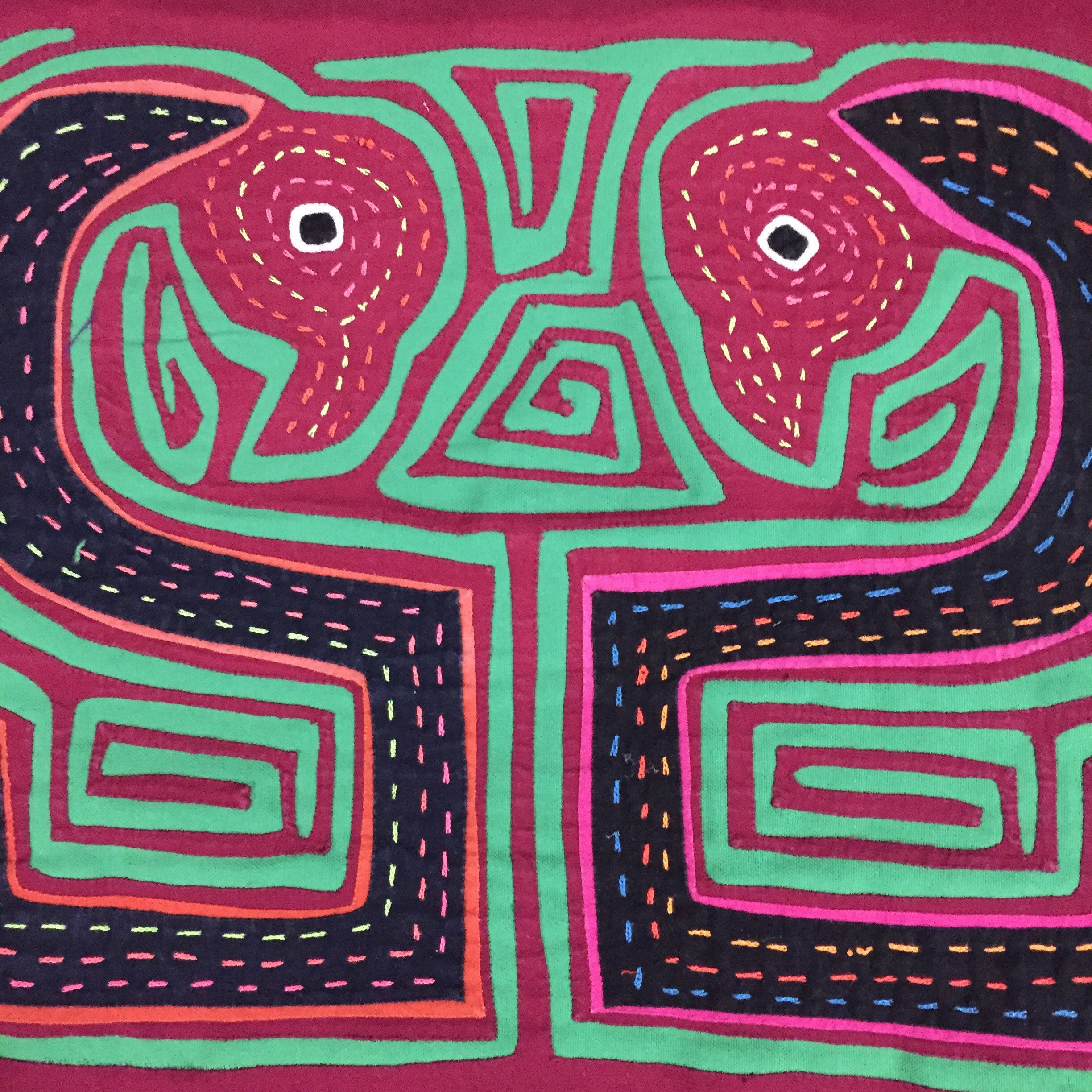 Hand Stitched Kuna Mola Art (approx. 15 x 12)