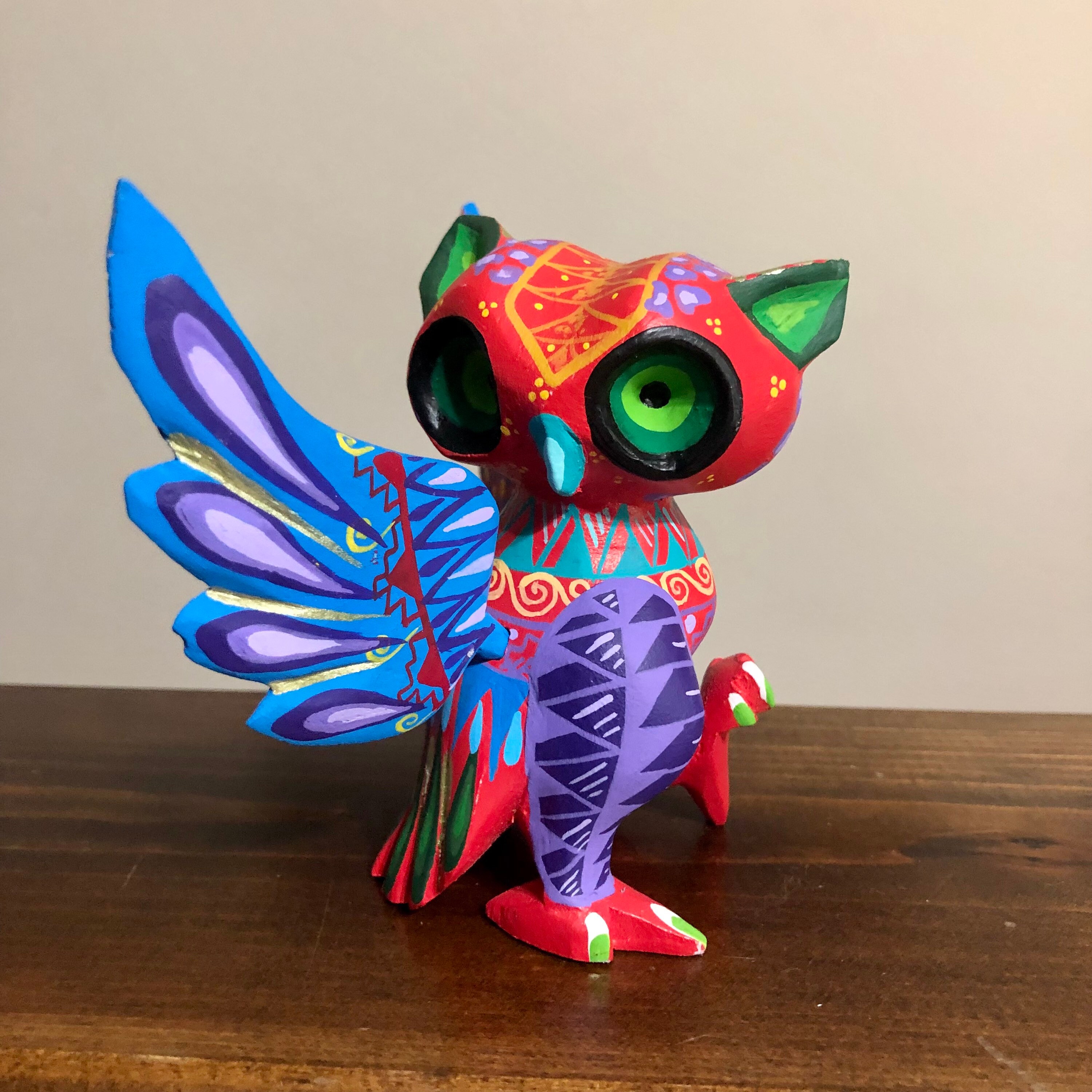 Alebrije Owl Handcrafted Wood Carving by Zeny Fuentes & Reyna Piña from ...