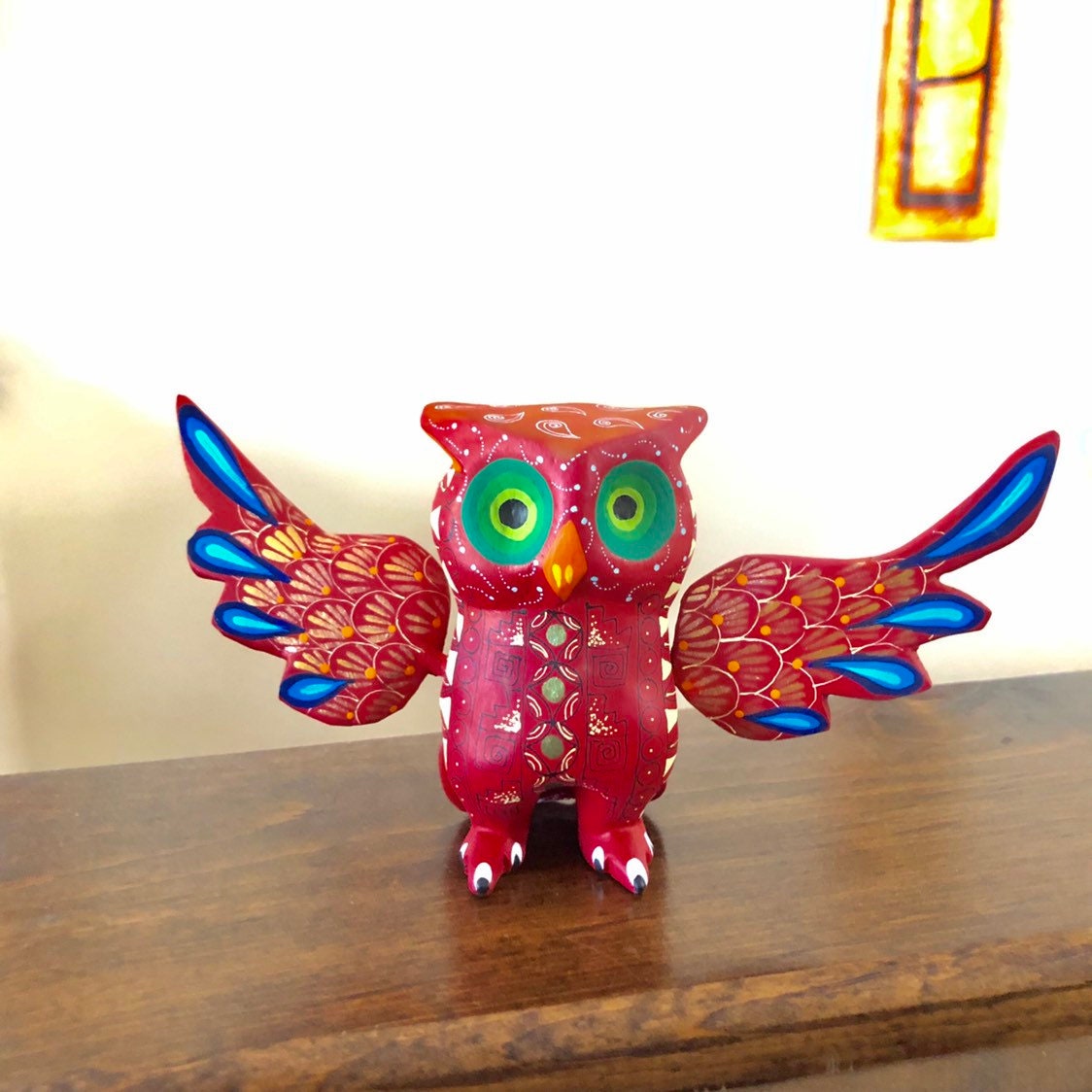 Alebrije Owl Handcrafted Wood Carving by Zeny Fuentes & Reyna Piña from ...