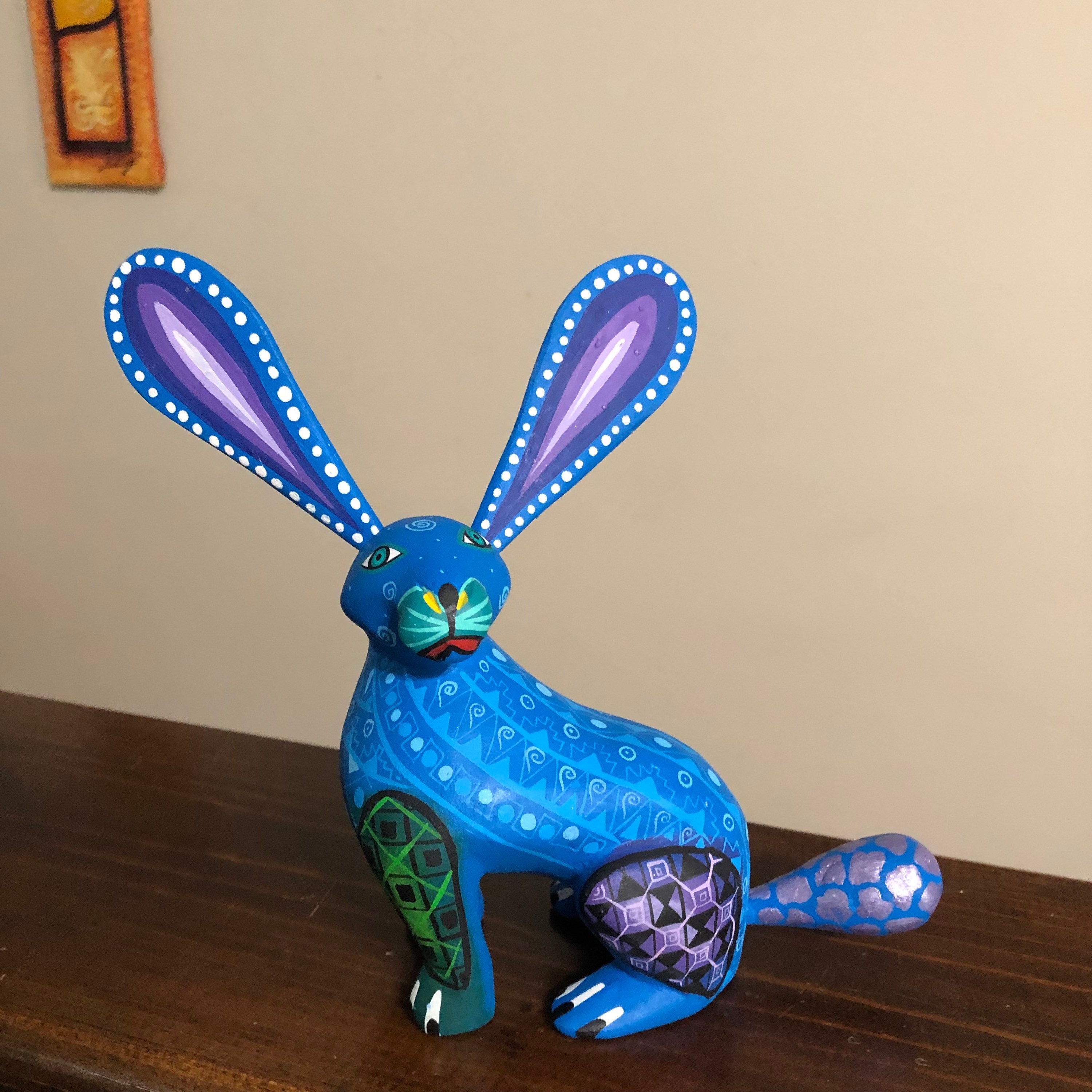 Alebrije Rabbit Handcrafted Wood Carving by Zeny Fuentes & Reyna Piña ...
