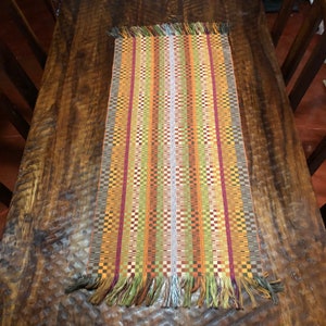 Handwoven Cotton Table Runner / Centerpiece From Otavalo, Ecuador 40 X ...
