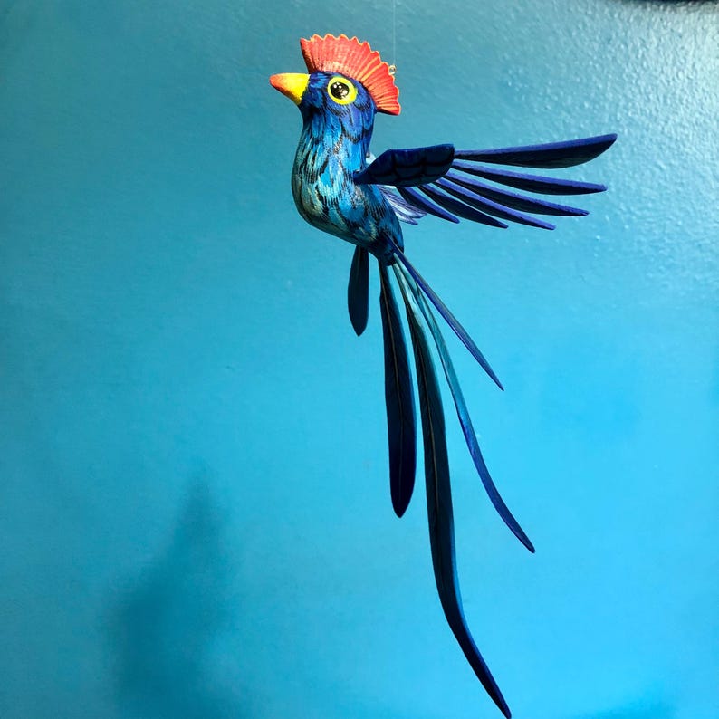 Alebrije Exotic Quetzal Bird Wood Carving by Roberto and Esperanza ...