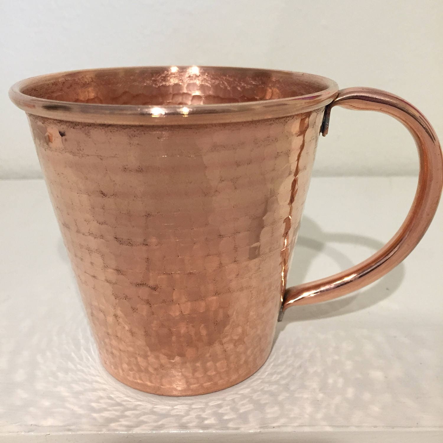 13oz Moscow Mule Hammered Copper Mug, tapered