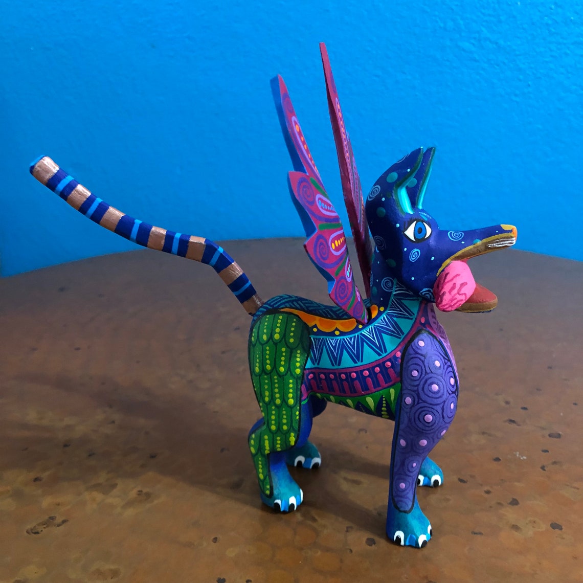 Alebrije Spirit Dog Handcrafted Wood Carving by Zeny Fuentes & - Etsy