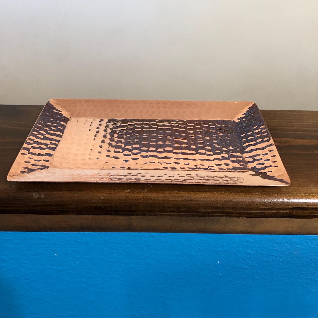 Pure Hammered Copper Valet Tray - 8" X 5" - Etsy