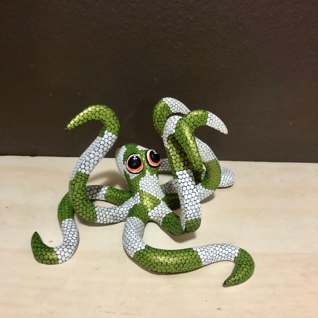 Alebrije Octopus Wood Carving by Esperanza Martinez From Oaxaca, Mexico ...