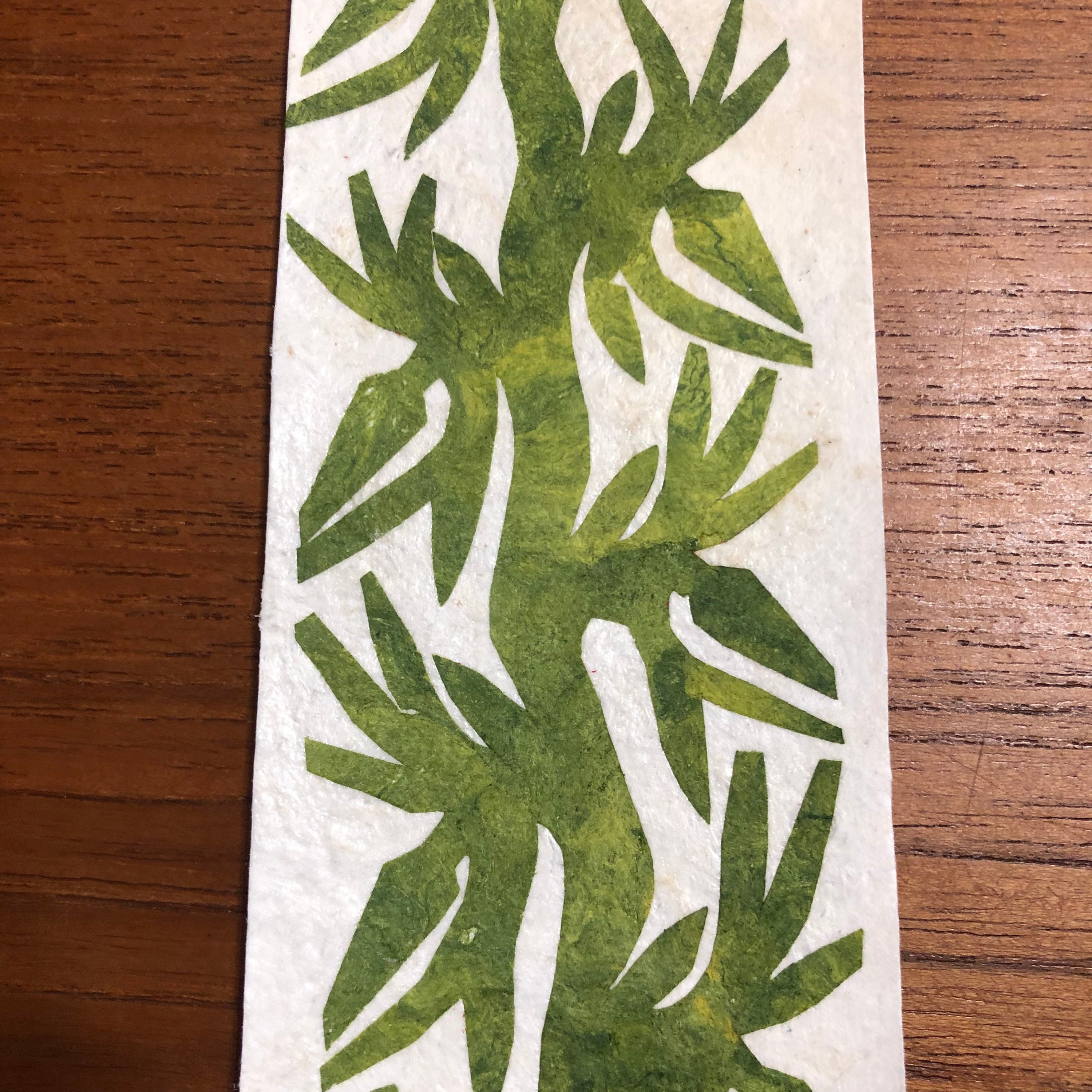 Handcrafted Amate Paper Bookmark with Traditional Otomí Designs