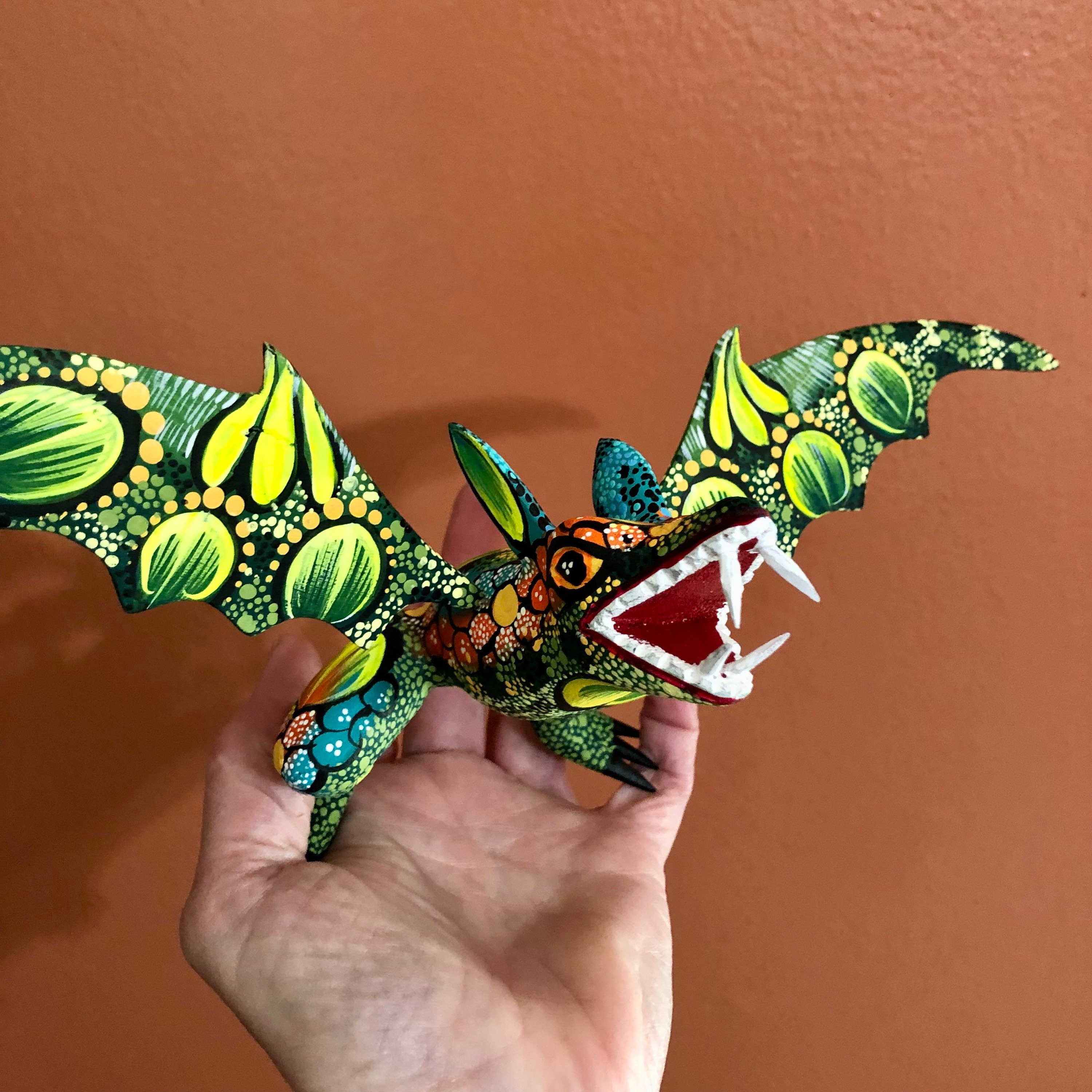 Alebrije Bat Wood Carving by Roberto and Esperanza Martinez from Oaxaca ...