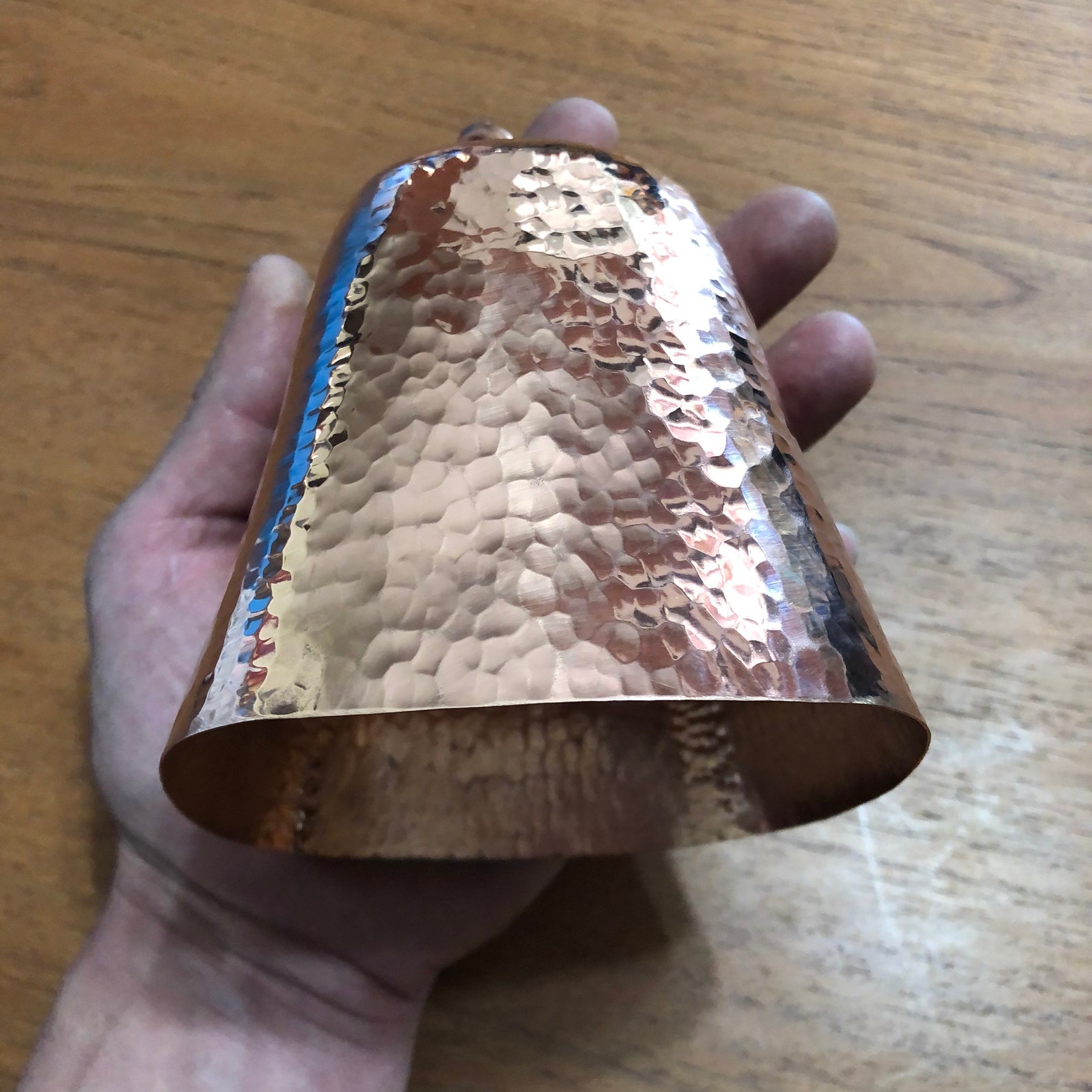 Pure Hammered Copper Cowbell (4") - Etsy