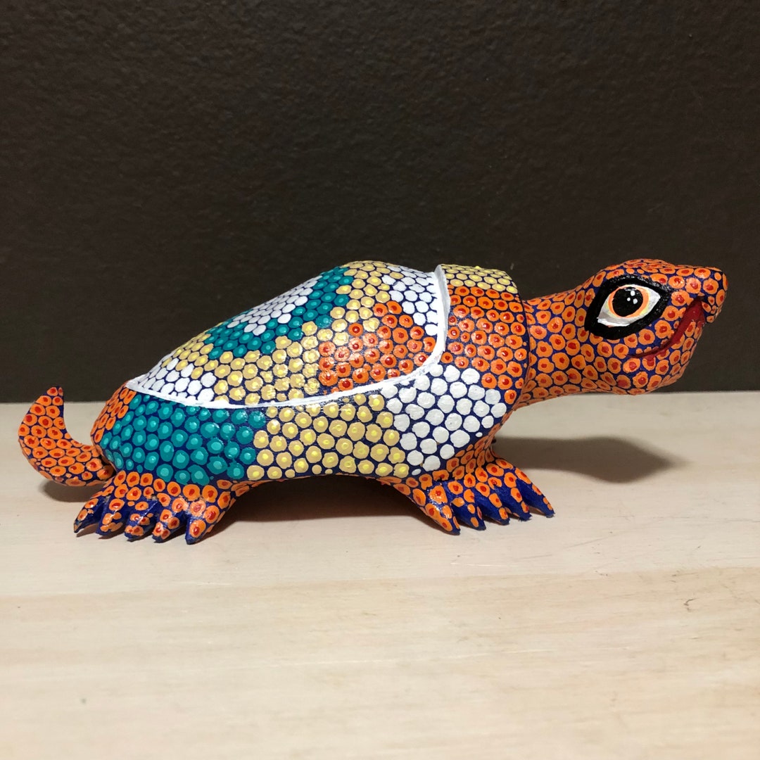 Alebrije Turtle Wood Carving by Esperanza Martinez From Oaxaca, Mexico ...