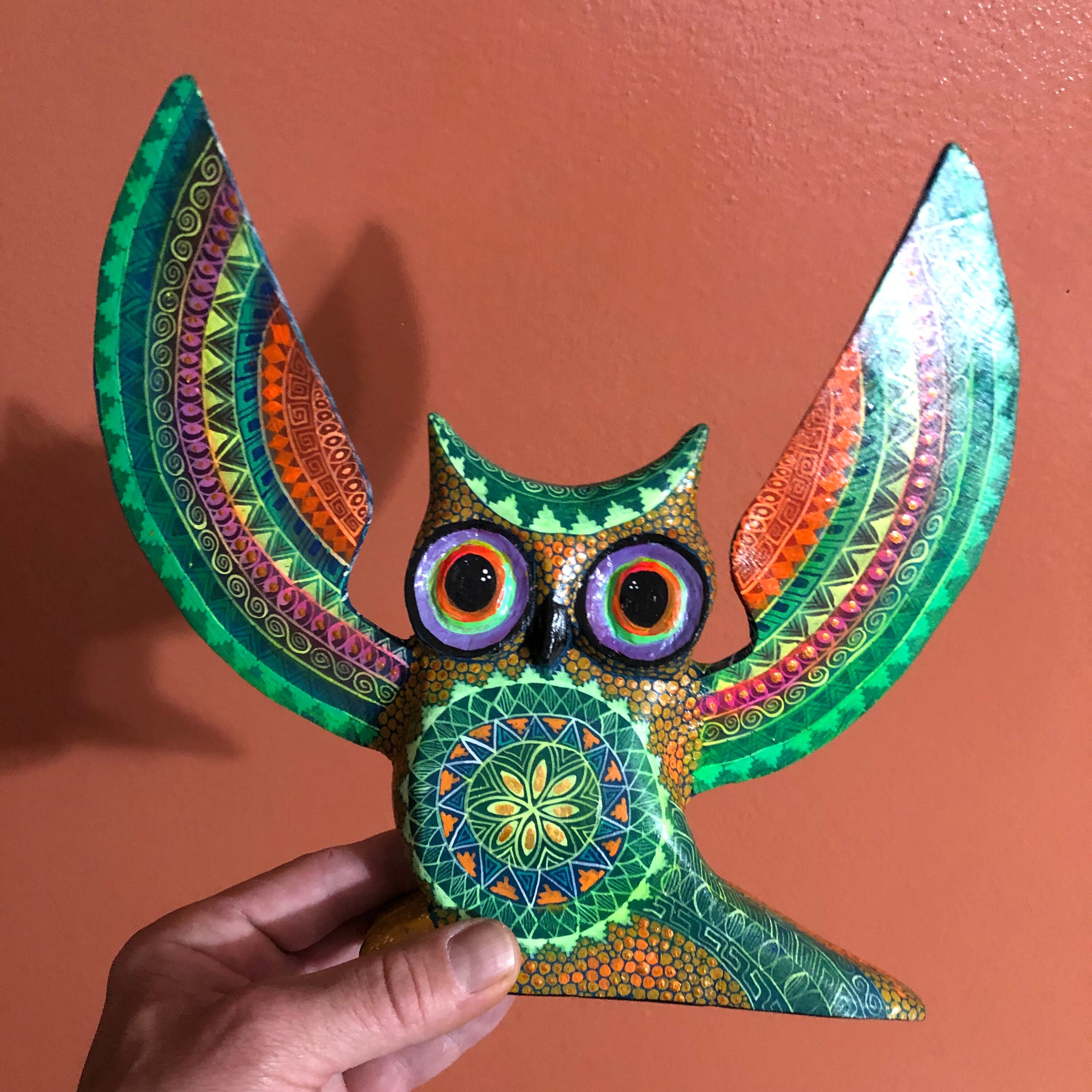 Alebrije Owl Wood Carving by Roberto and Esperanza Martinez from Oaxaca ...