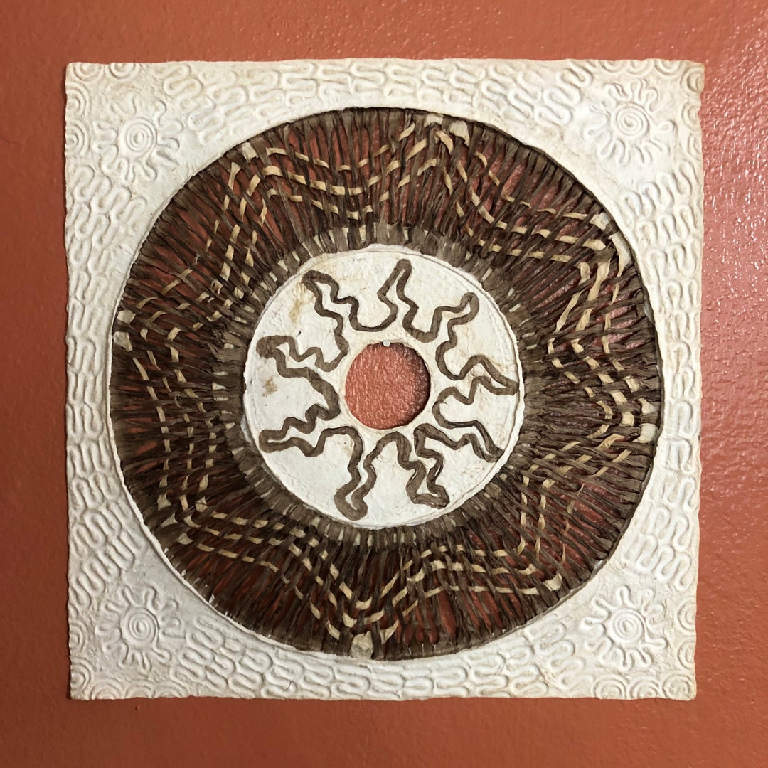 Handmade Amate Bark Paper Wall Art: Natural Braided Detail - Etsy UK