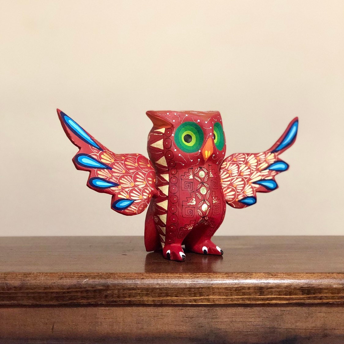 Alebrije Owl Handcrafted Wood Carving by Zeny Fuentes & Reyna Piña from ...