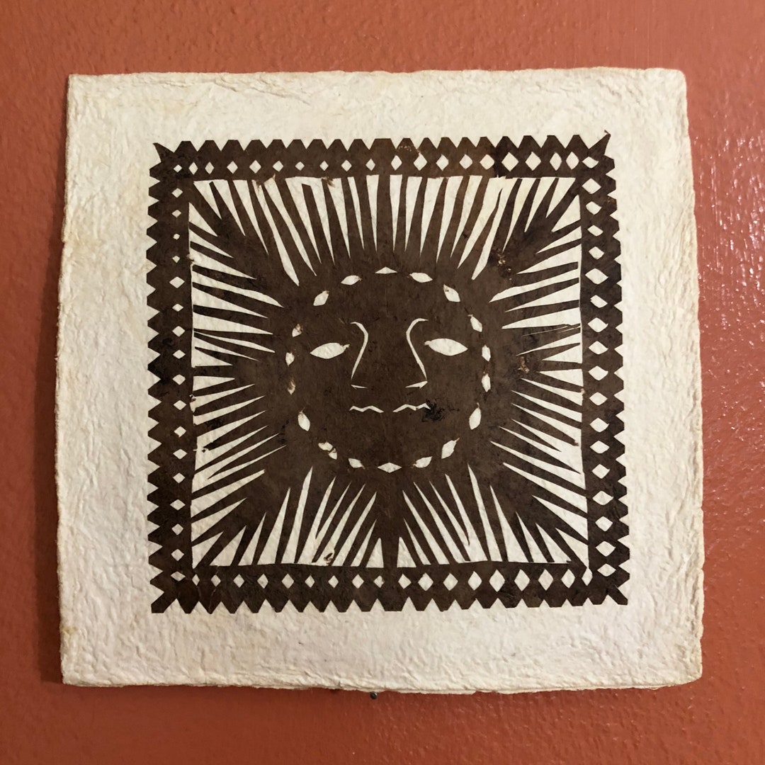 Handmade Amate Bark Paper Sun Art: Otomi Design (7 3/4") - Etsy