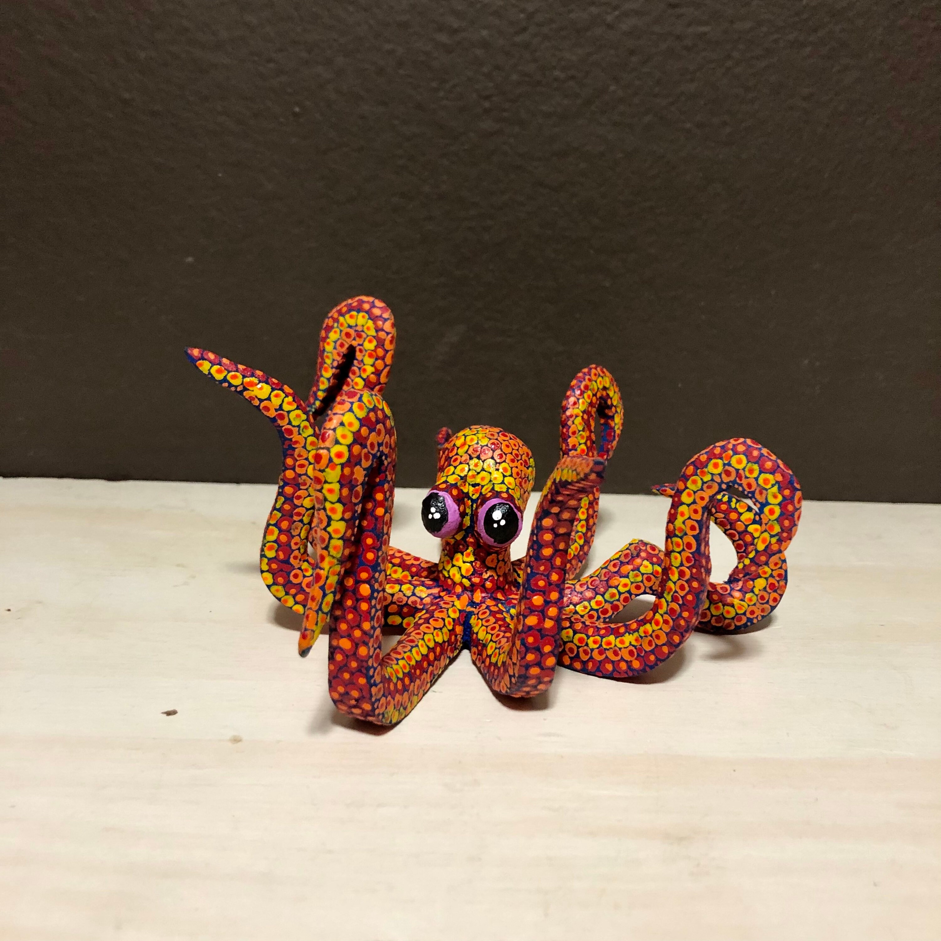 Alebrije Octopus Wood Carving by Esperanza Martinez from Oaxaca, Mexico.