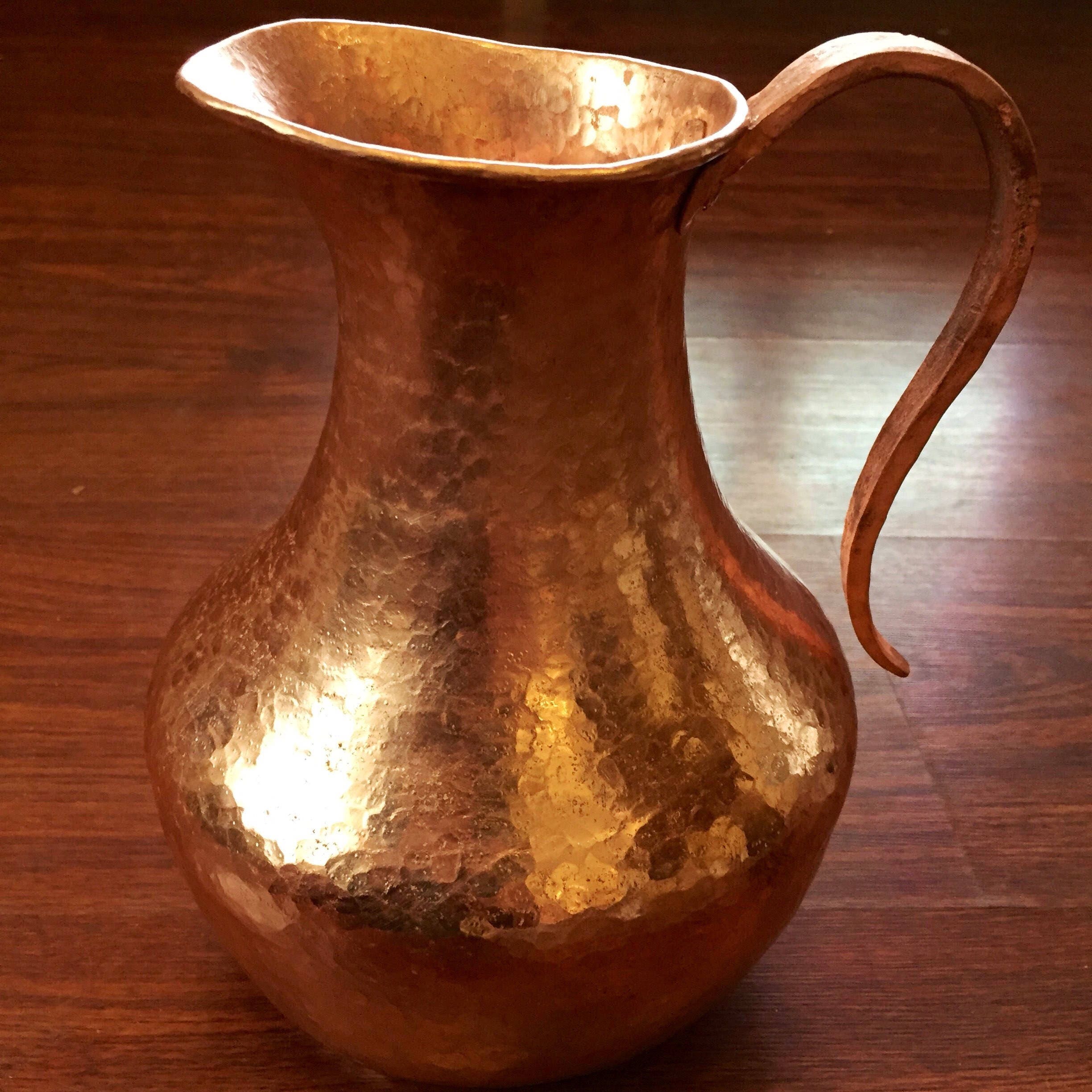Pure Hammered Copper Pitcher - 2.5 Liters, 100% pure copper