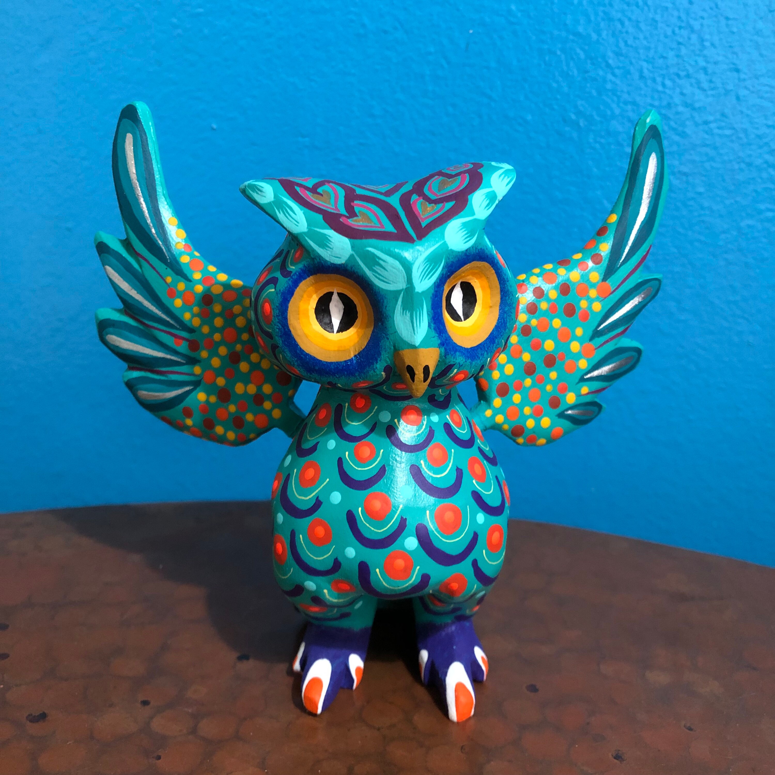 Alebrije Owl Handcrafted Wood Carving by Michelle Fuentes from Oaxaca ...