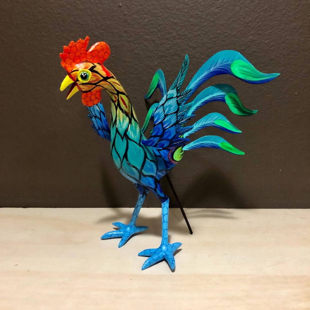 Alebrije Rooster Wood Carving by Esperanza Martinez From Oaxaca, Mexico ...
