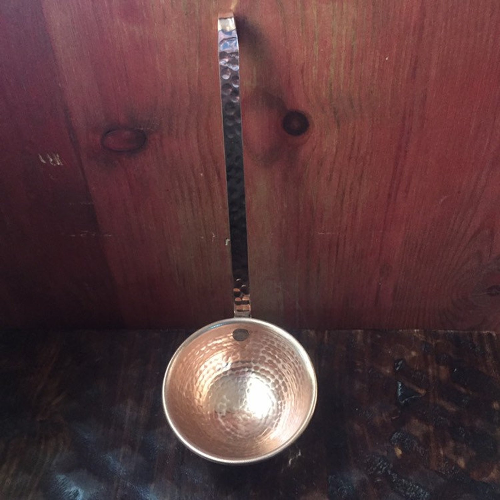 Pure Hammered Copper 6oz Ladle - Etsy