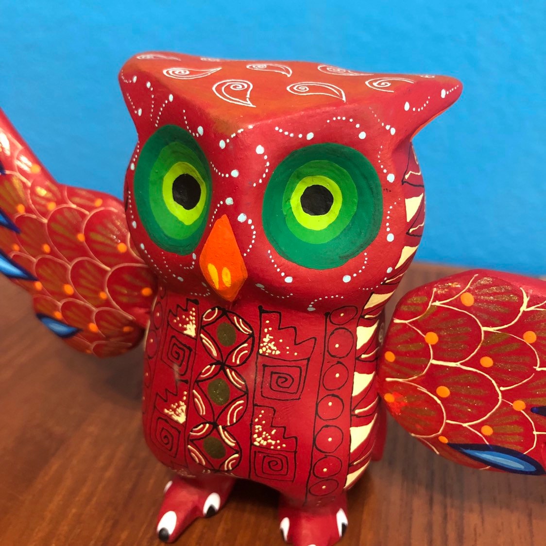 Alebrije Owl Handcrafted Wood Carving by Zeny Fuentes & Reyna Piña from ...