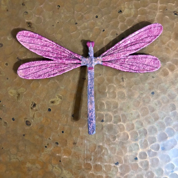 Handcrafted Paper Mache Dragonfly Magnet - Etsy