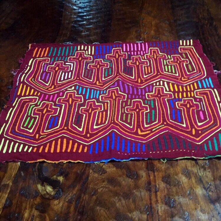 Hand Stitched Kuna Mola Art (approx. 15 x 13)