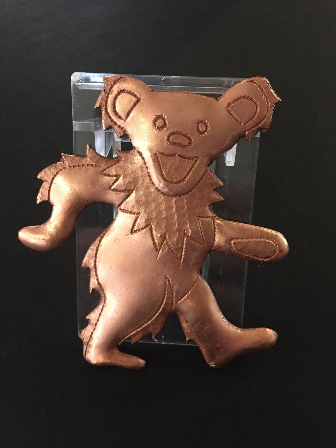 Handcrafted Pure Copper Dancing Bear Fridge Magnet