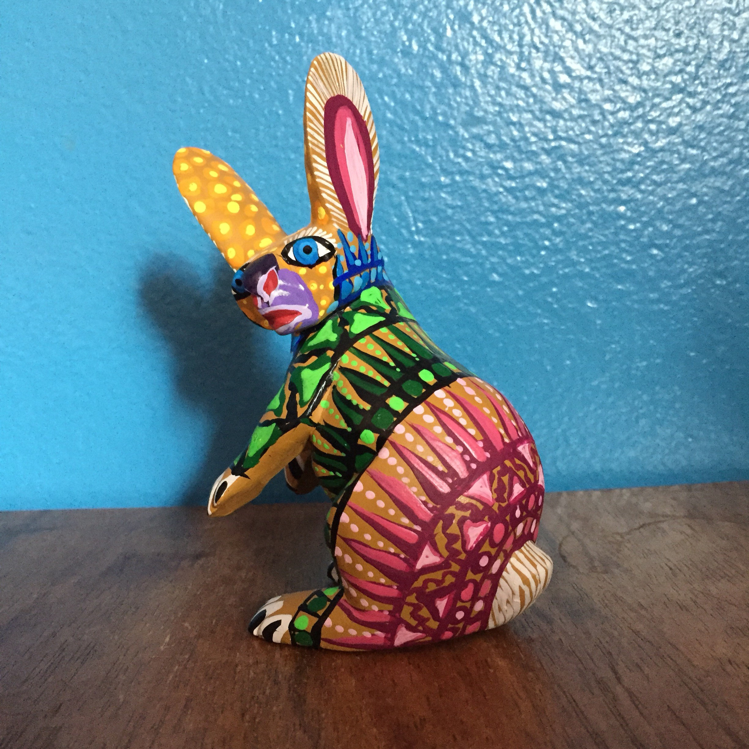 Alebrije Rabbit Handcrafted Wood Carving by Zeny Fuentes & Reyna Piña ...