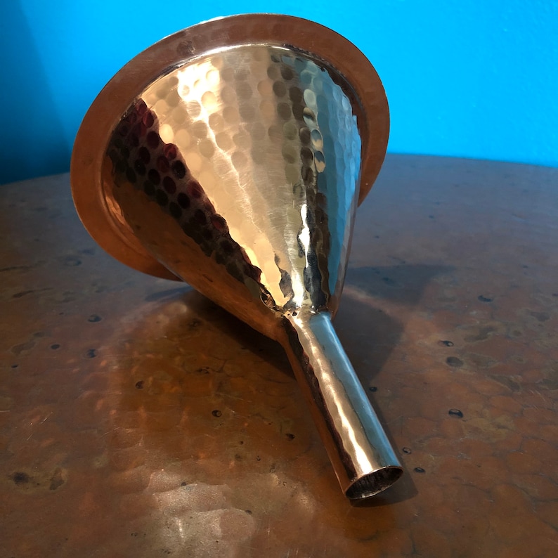 Handcrafted Pure Hammered Copper Funnel - Medium Size - Etsy