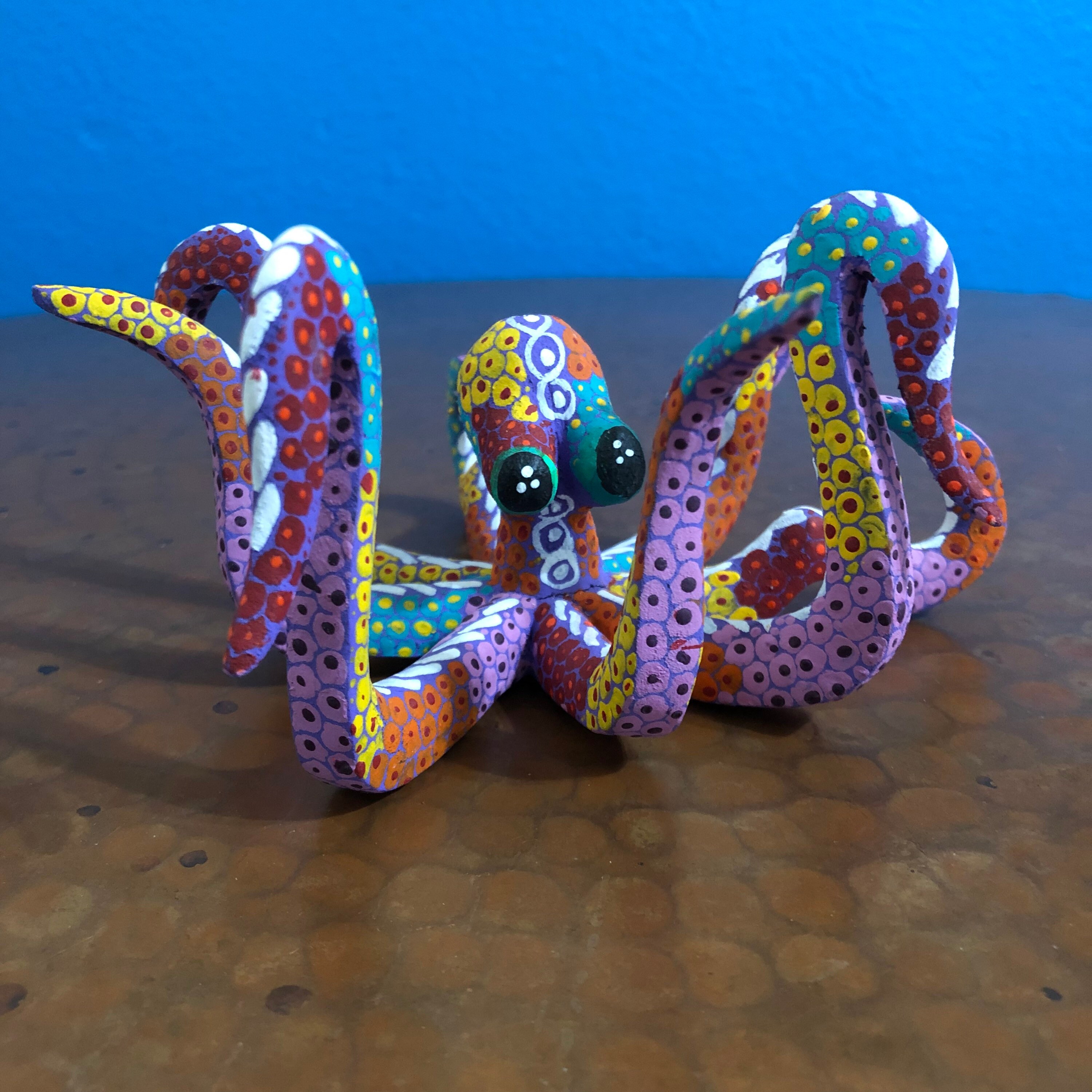 Alebrije Octopus Wood Carving by Esperanza Martinez from Oaxaca, Mexico.