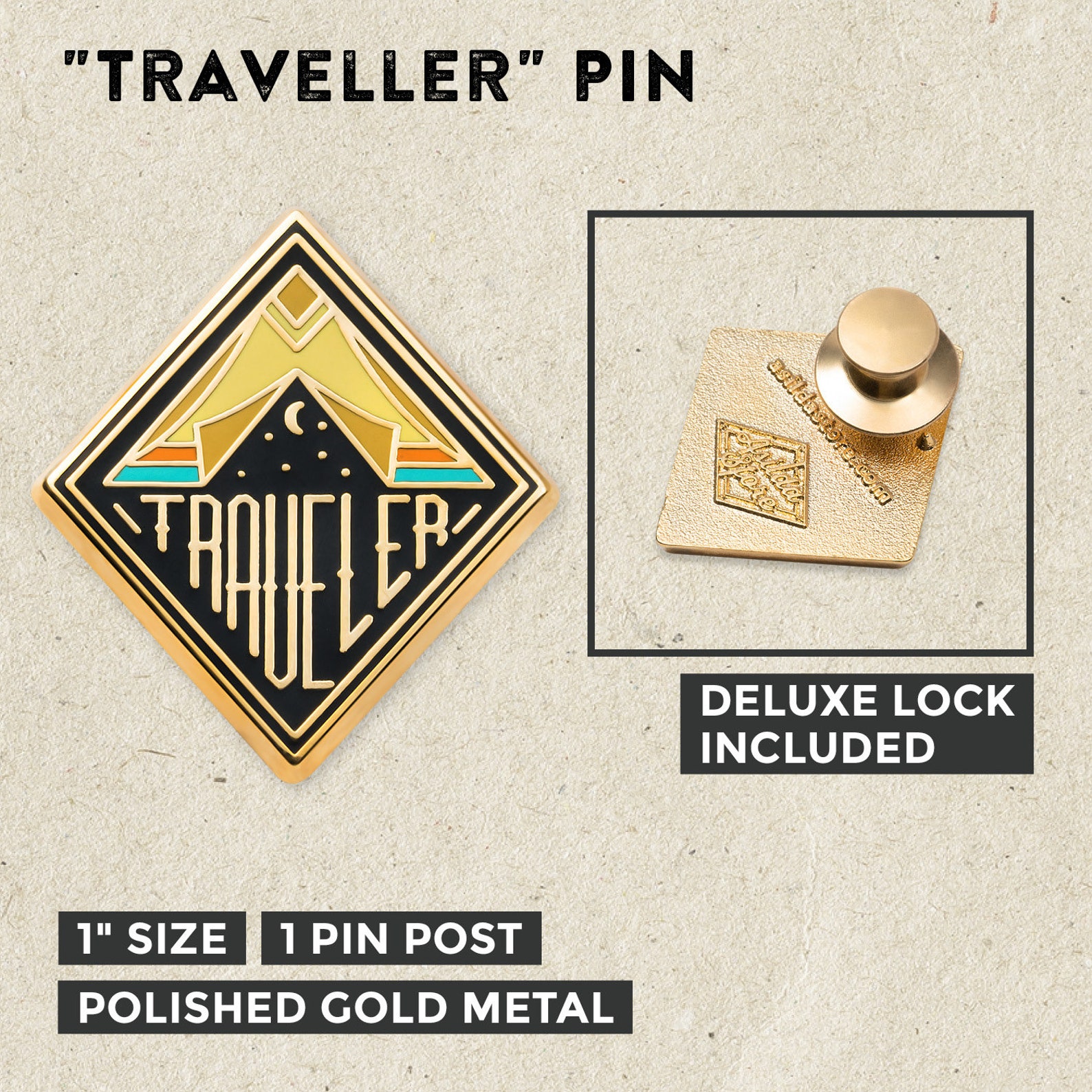 Traveler Lapel Pin - Etsy