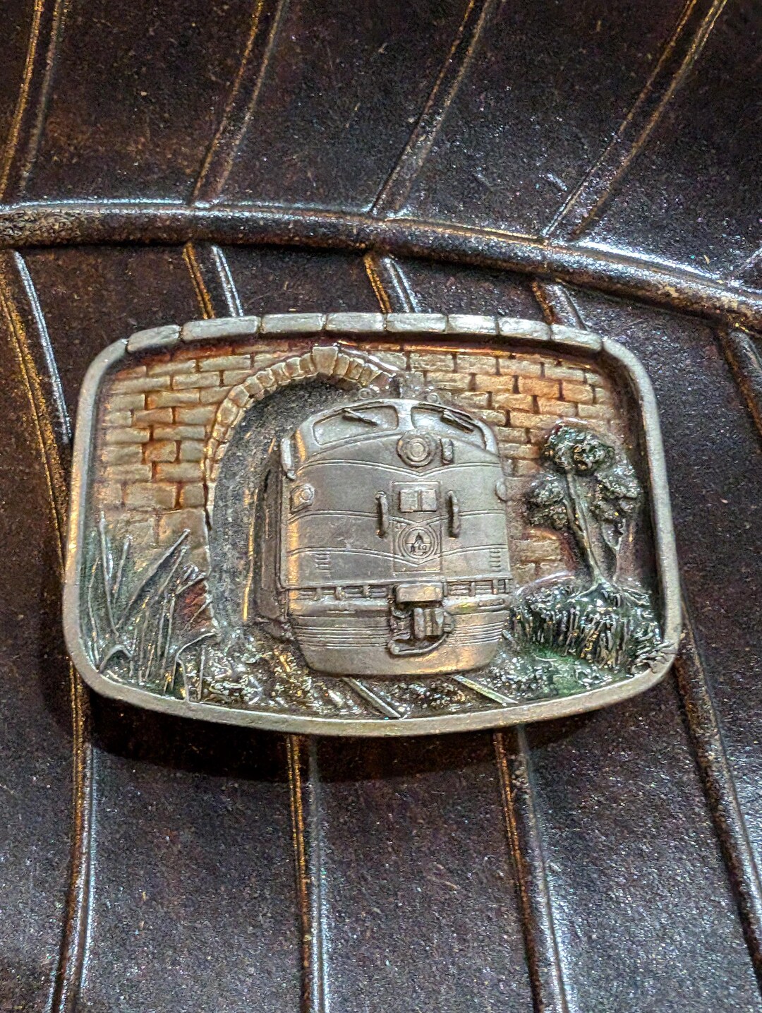Vintage Train Belt Buckle - Etsy