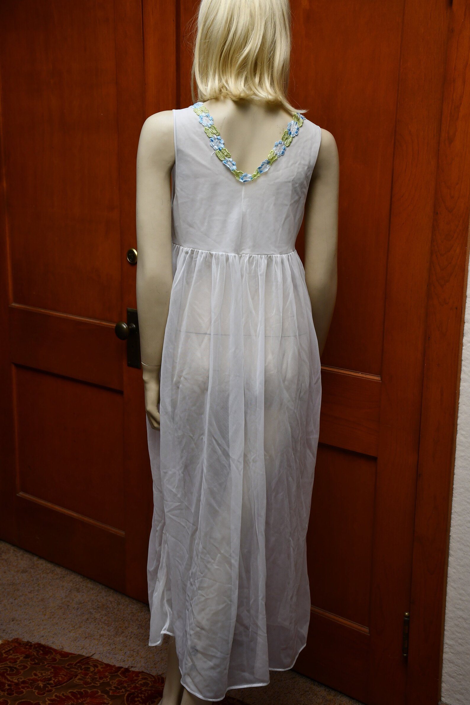 60s vintage white sheer nightgown | Etsy