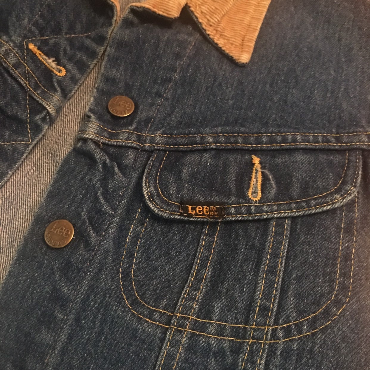 Vintage Lee Denim Vest | Etsy