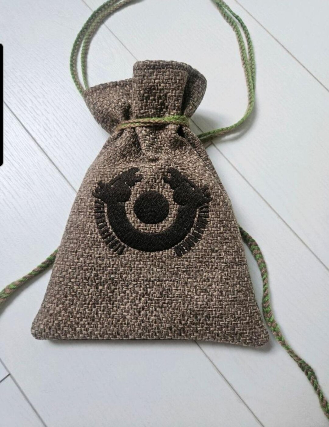 Embroidered Bag / Pouch for LOTR / Fantasy / LARP / Cosplay Rohan Brown ...