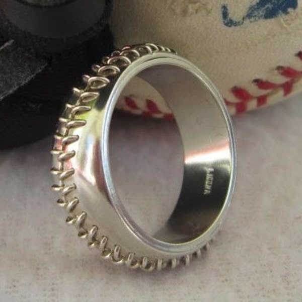 Baseball Wedding Band - Etsy