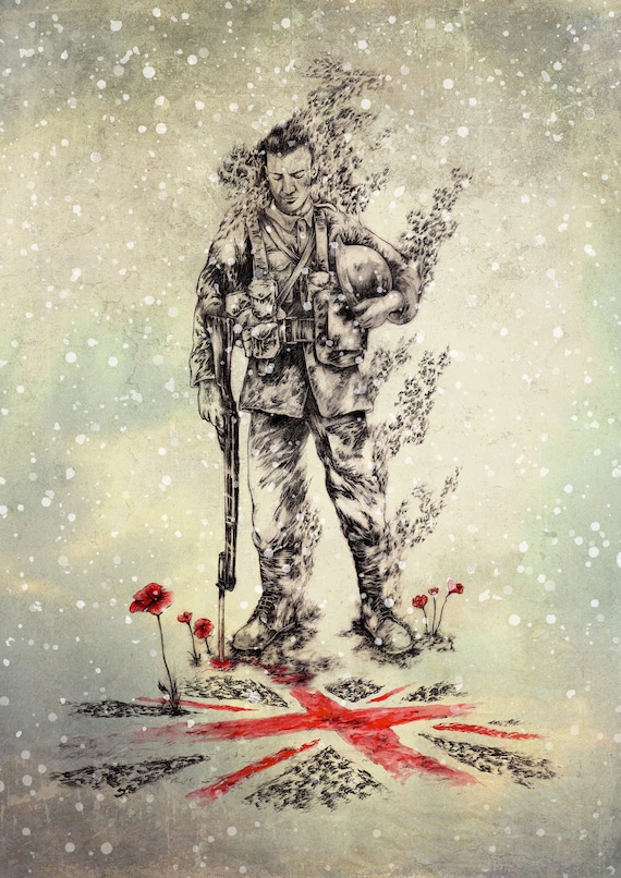 Remembrance Day Soldiers Drawing